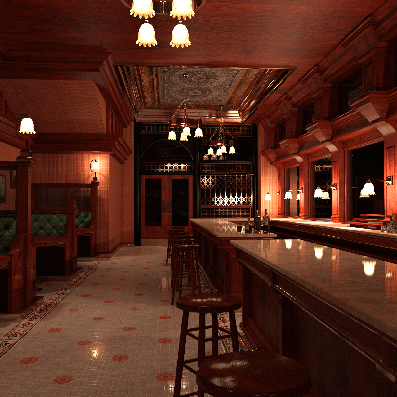 High Quality Bar 3d Model | RenderGuide.com